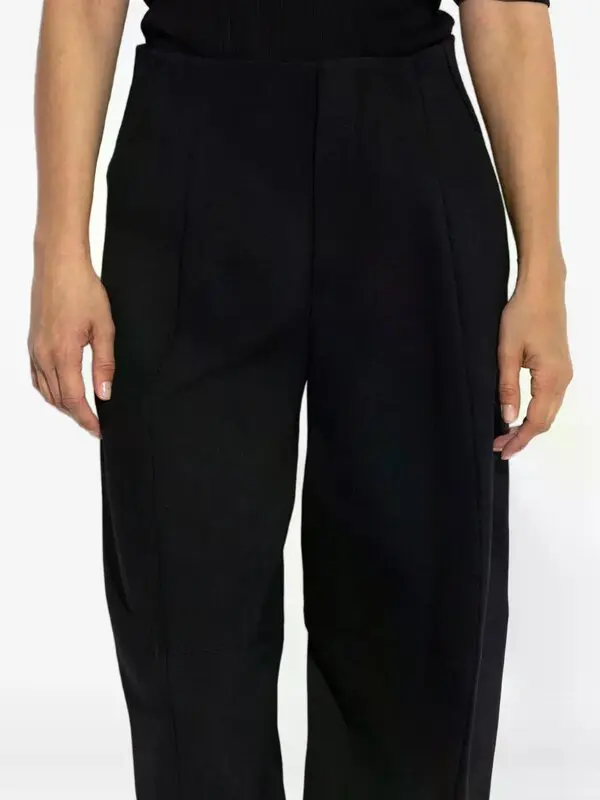Victoria Beckham Pleated Trousers With Pockets - Black