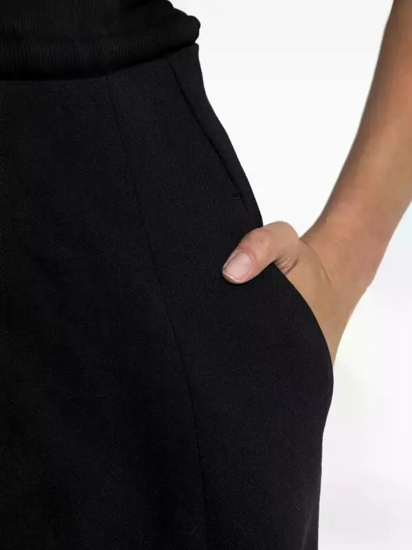 Victoria Beckham Pleated Trousers With Pockets - Black