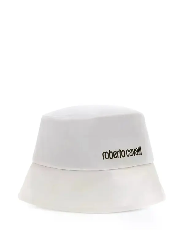 Roberto Cavalli Embroidered Logo Bucket Hat - White