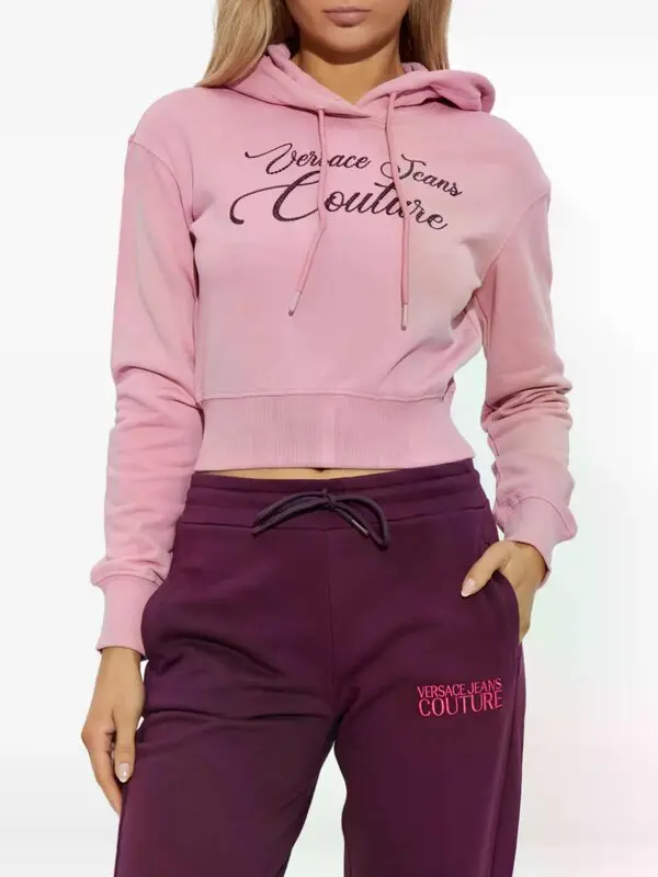 Versace Embellished Hoodie - Pink