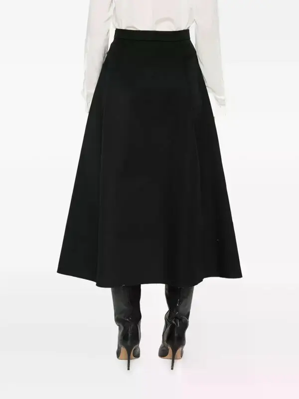 Barena Venezia Pleated Skirt With Button Detail