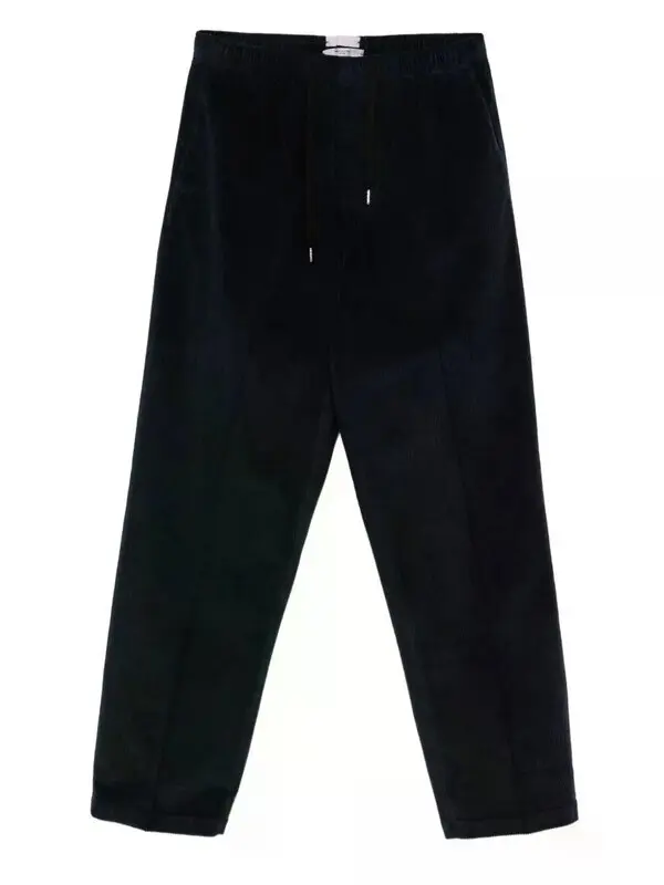 CELLAR DOOR Drawstring Corduroy Trousers - Black
