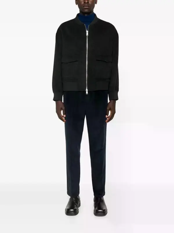 CELLAR DOOR Drawstring Corduroy Trousers - Black