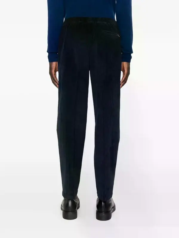 CELLAR DOOR Drawstring Corduroy Trousers - Black