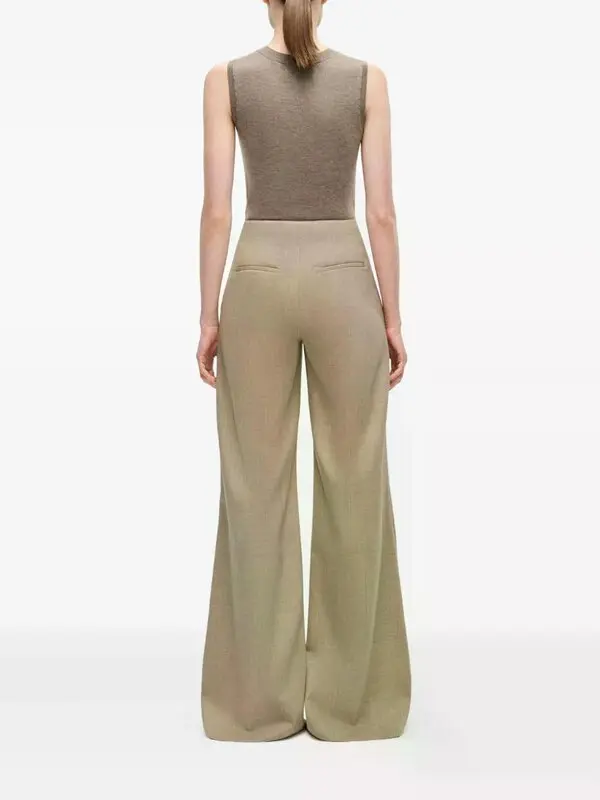 Adam Lippes Flared Trousers With Welt Pockets