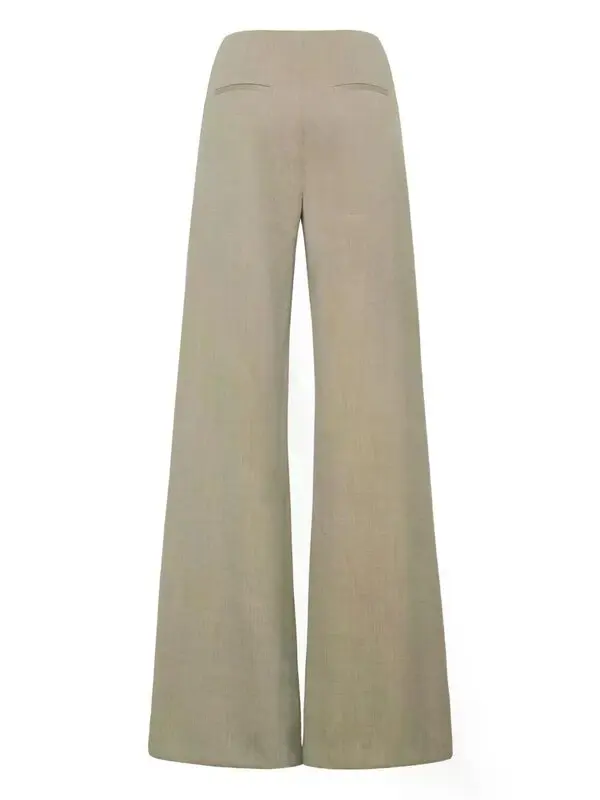 Adam Lippes Flared Trousers With Welt Pockets