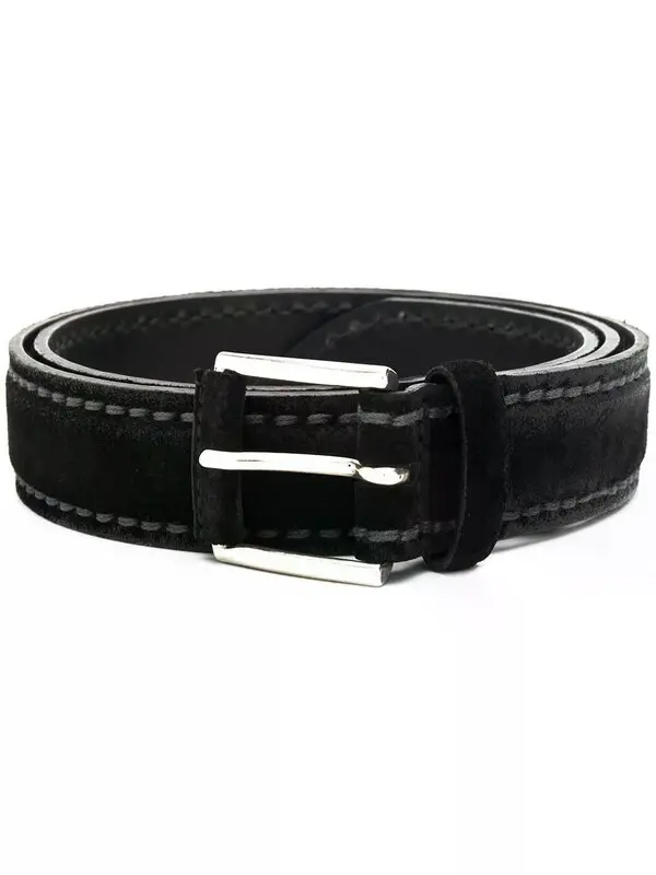 ORTIGNI Stitch Detail Belt - Black