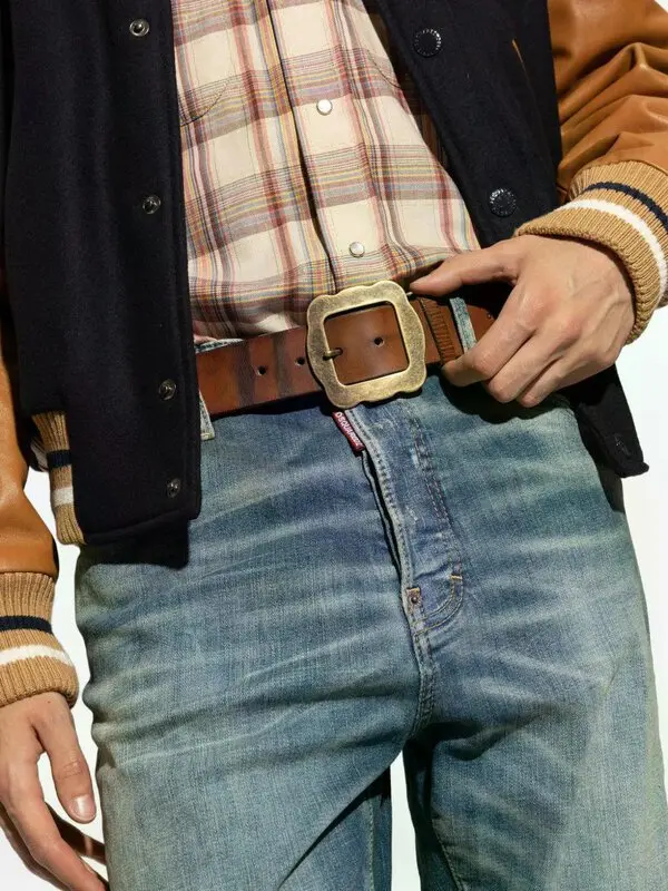Dsquared2 Square-buckle Leather Belt