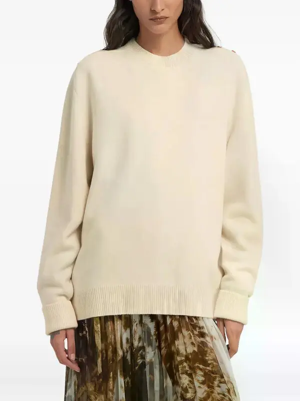 Roberto Cavalli Wool Sweater With Button Embellishments