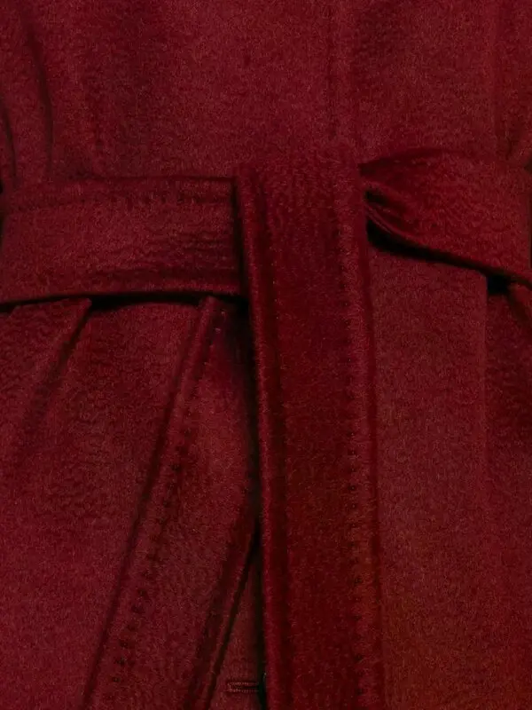 Max Mara Filato Belted Coat - Red