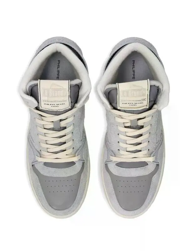 Philippe Model La Grande High-top Suede Sneakers