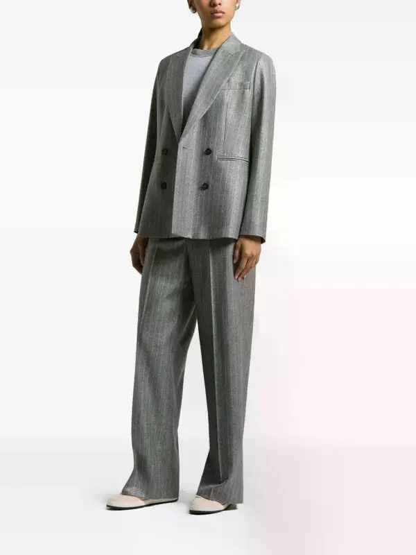 Peserico Pinstripe Double-breasted Blazer
