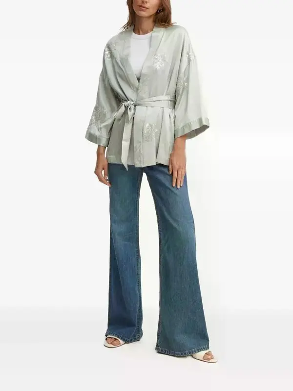 SANDRO FERRONE Sequin-embellished Satin Top