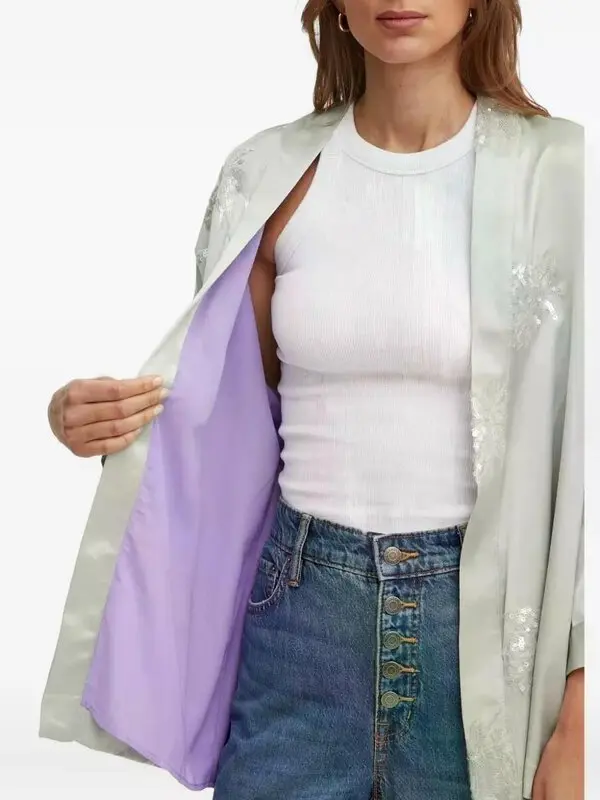 SANDRO FERRONE Sequin-embellished Satin Top