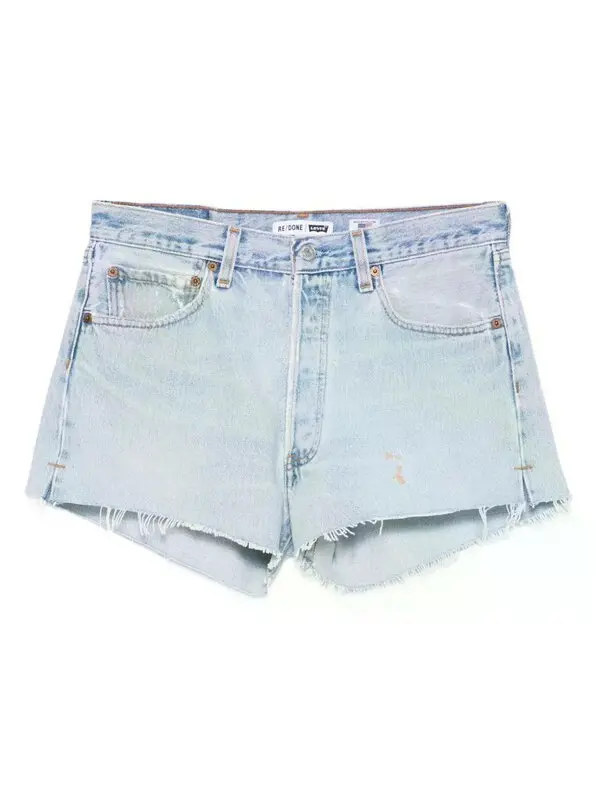 RE/DONE Frayed Edges Denim Shorts
