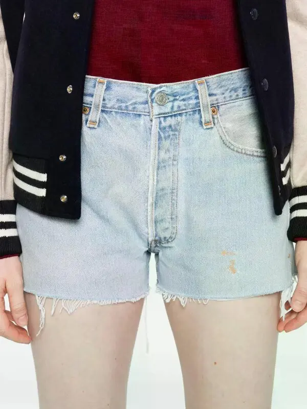 RE/DONE Frayed Edges Denim Shorts