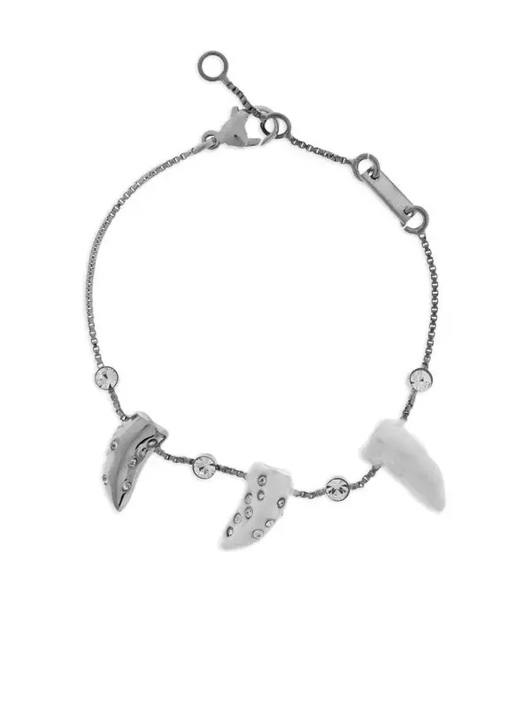 Marni Crystal-embellished Charm Bracelet - Silver