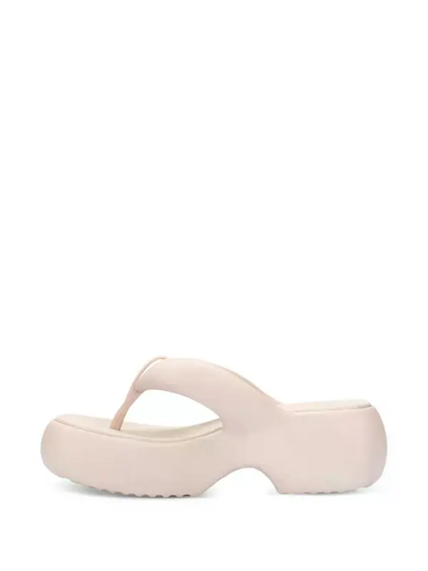 Melissa Free Fuzzy Platform Flip-flops - Neutrals