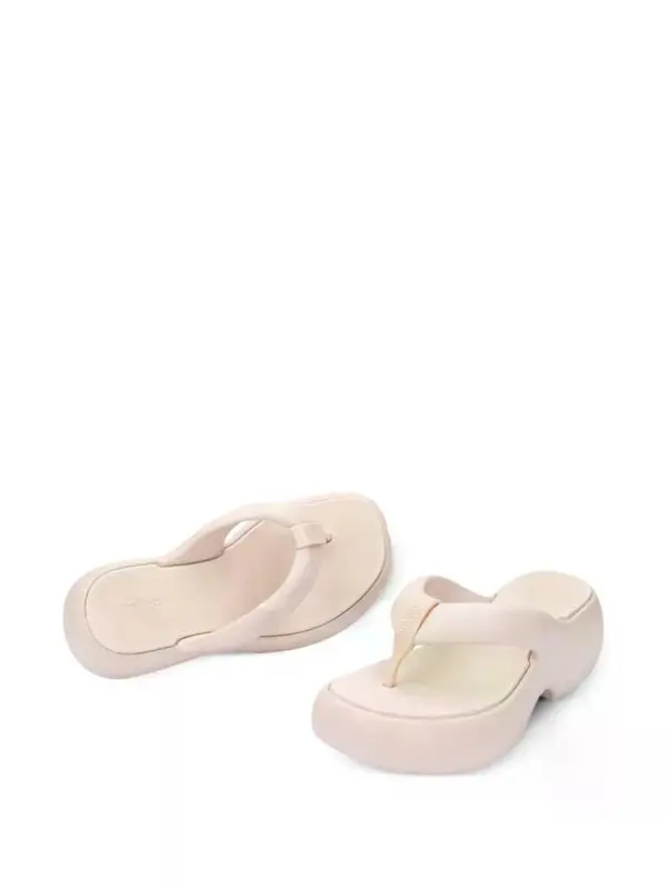 Melissa Free Fuzzy Platform Flip-flops - Neutrals
