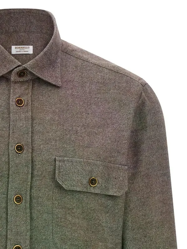 BORRIELLO NAPOLI Button-front Long-sleeve Shirt