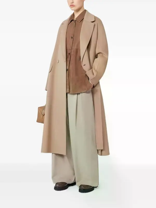 Max Mara Belted Notched-lapel Coat - Neutrals