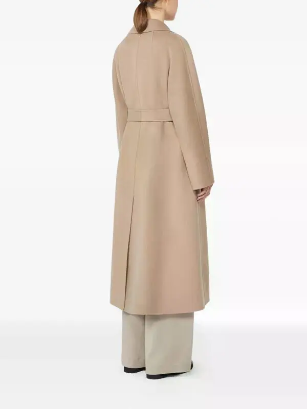 Max Mara Belted Notched-lapel Coat - Neutrals