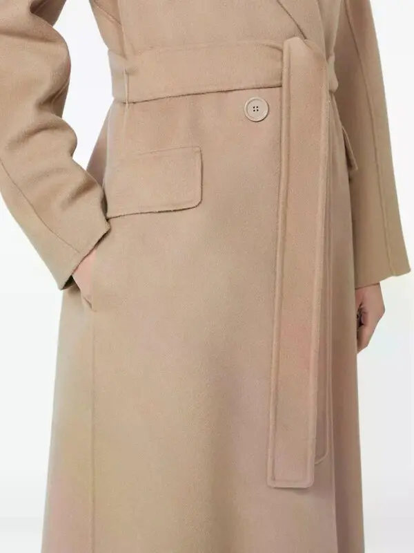 Max Mara Belted Notched-lapel Coat - Neutrals