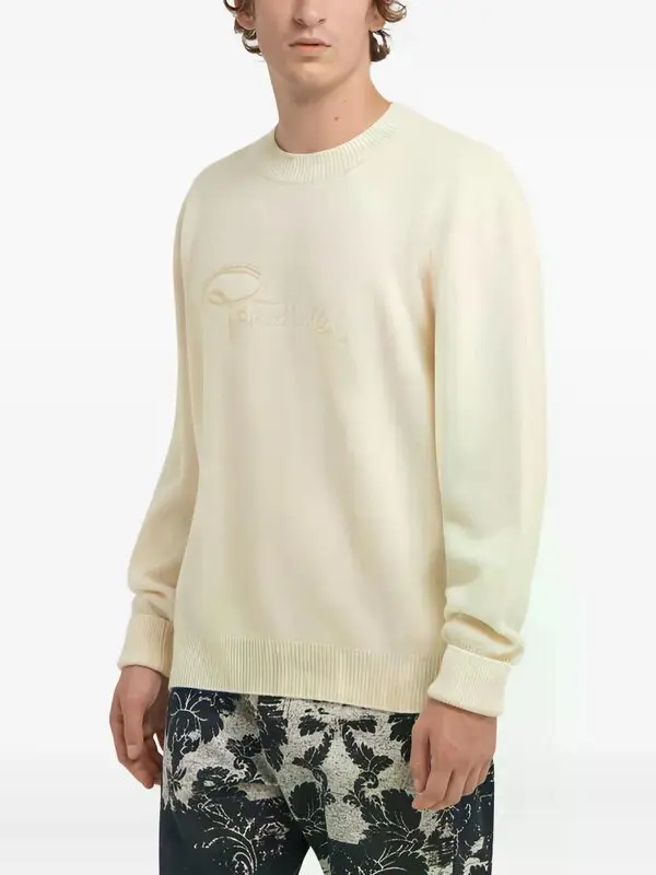 Roberto Cavalli Wool Crew Neck Sweater