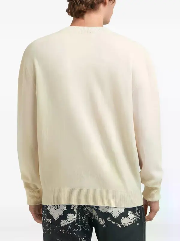Roberto Cavalli Wool Crew Neck Sweater