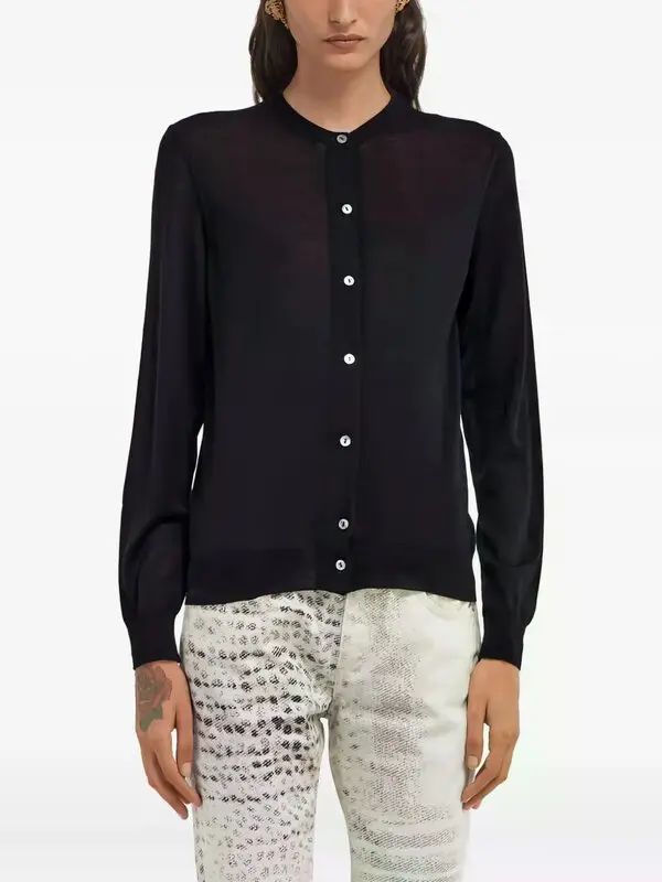 Roberto Cavalli Button-front Wool Cardigan
