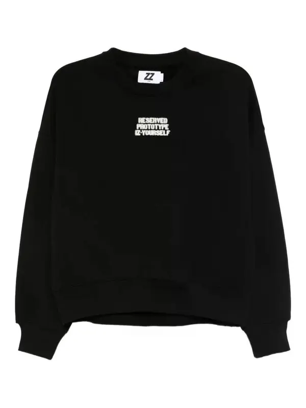 Izzue Graphic Print Crew Neck Sweatshirt - Black