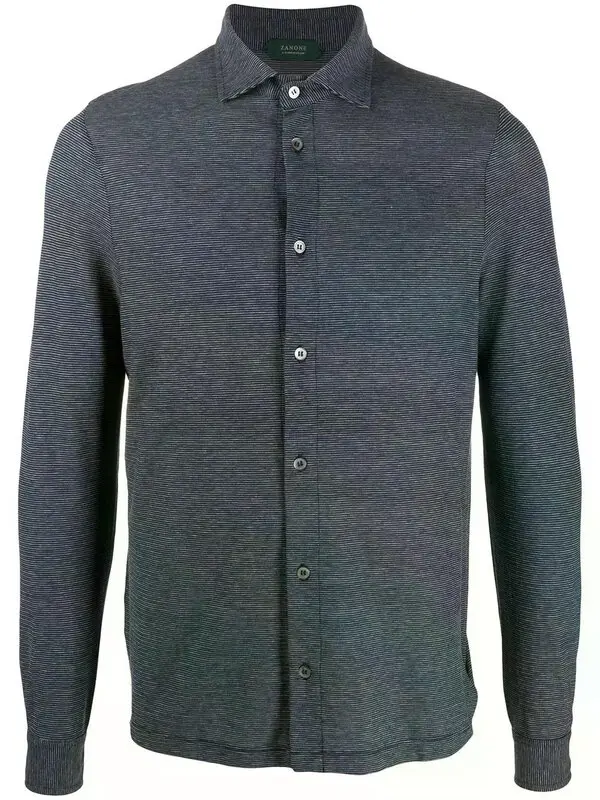 ZANONE Striped-print Long-sleeved Shirt