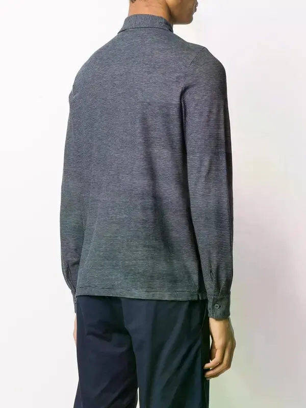 ZANONE Striped-print Long-sleeved Shirt