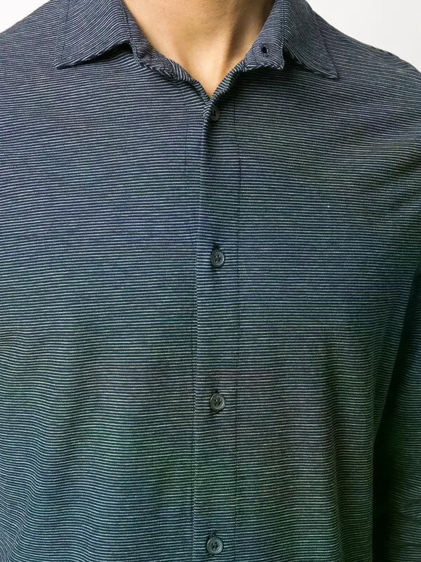 ZANONE Striped-print Long-sleeved Shirt