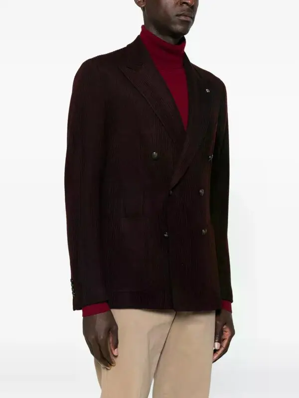 Tagliatore Dark- Double-breasted Blazer - Red