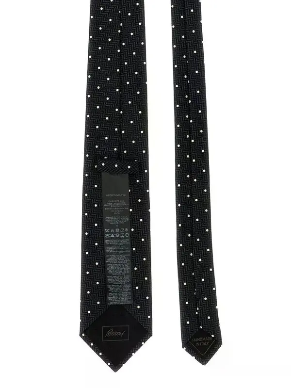 Brioni Polka Dot Jacquard Tie
