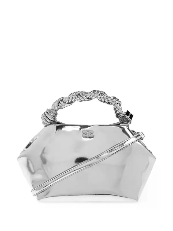 GANNI Metallic Effect Twisted Handle Tote