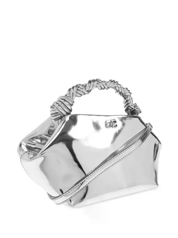 GANNI Metallic Effect Twisted Handle Tote