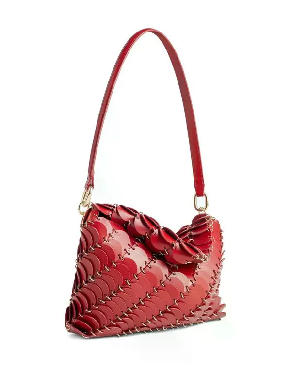 Rabanne Scale-pattern Leather Shoulder Bag