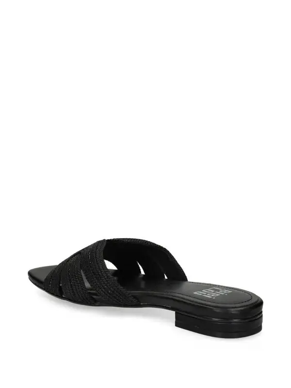 BIBI LOU Braided Leather Low Heel Sandals