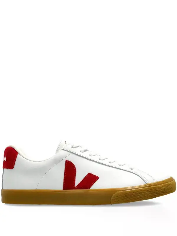 VEJA Leather V-logo Sneakers - White