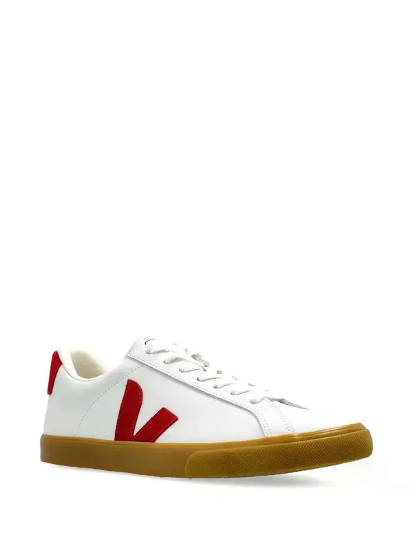 VEJA Leather V-logo Sneakers - White