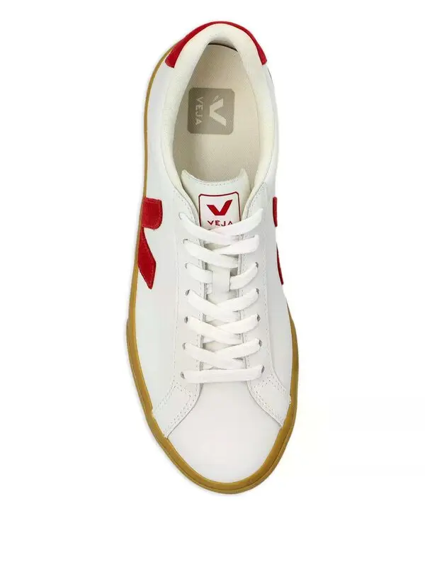 VEJA Leather V-logo Sneakers - White