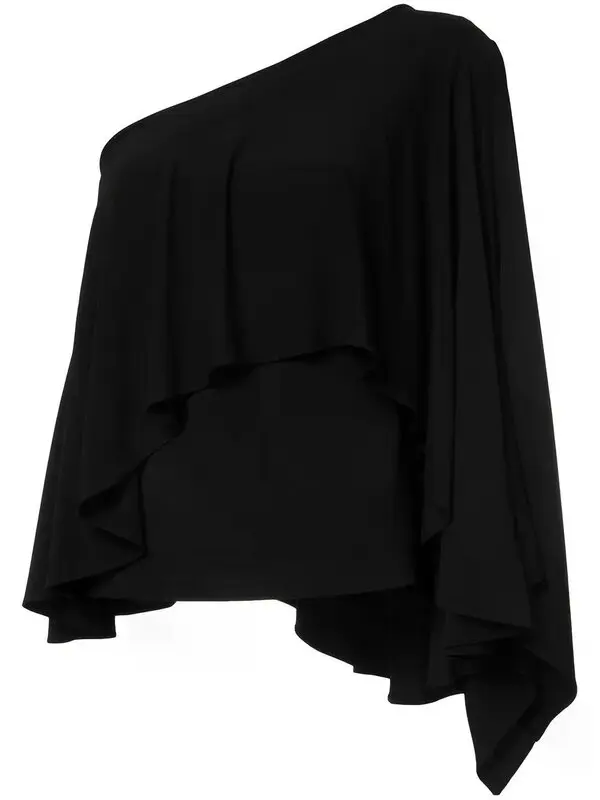 Plein Sud Asymmetric Ruffle Blouse