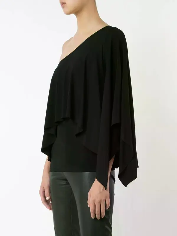 Plein Sud Asymmetric Ruffle Blouse