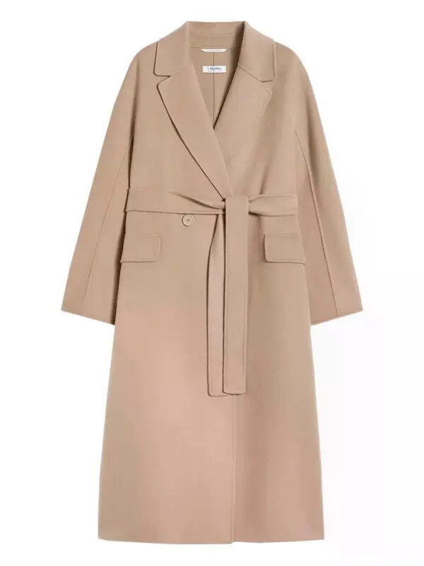Max Mara Belted Notched-lapel Coat - Neutrals