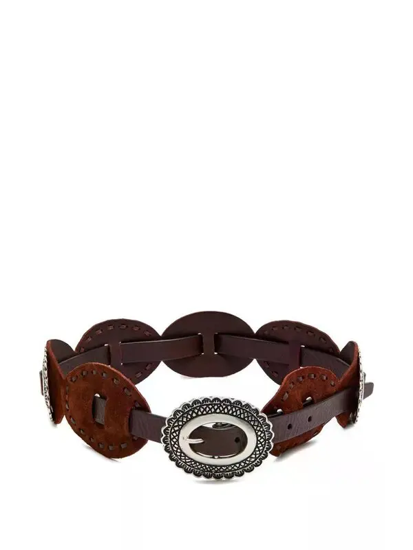 Anderson's Suede Conchos Belt - Red