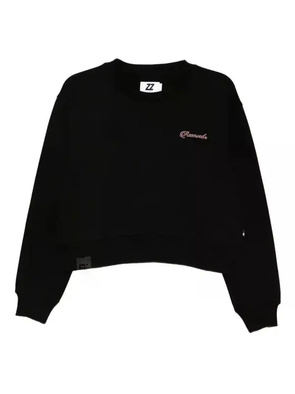 Izzue Embroidered Slogan Sweatshirt - Black