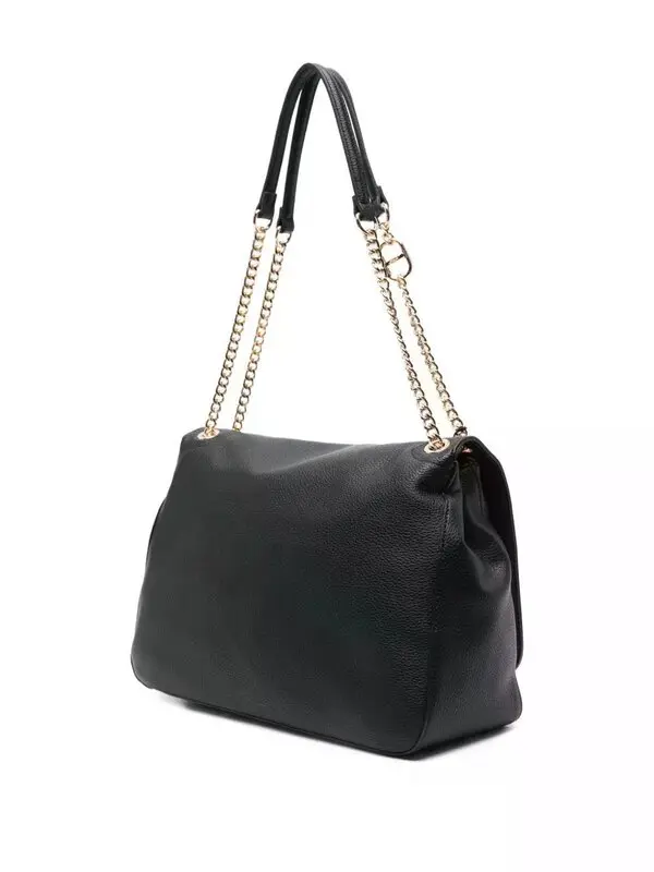 TWINSET Leather Shoulder Bag With Chain Strap