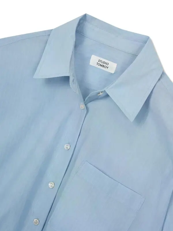 STUDIO TOMBOY Striped Shirt With Elastic Hem